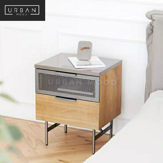 HUB Industrial Metal Bedside Table – Wholesale Italy Furniture