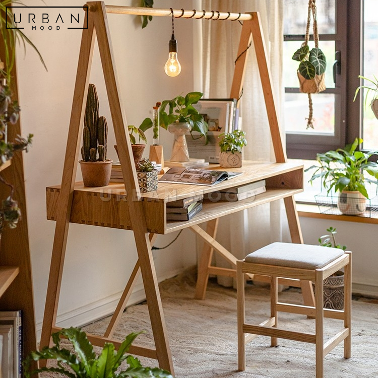 FINNISH Rustic Solid Wood Study Table – Wholesale Italy Furniture
